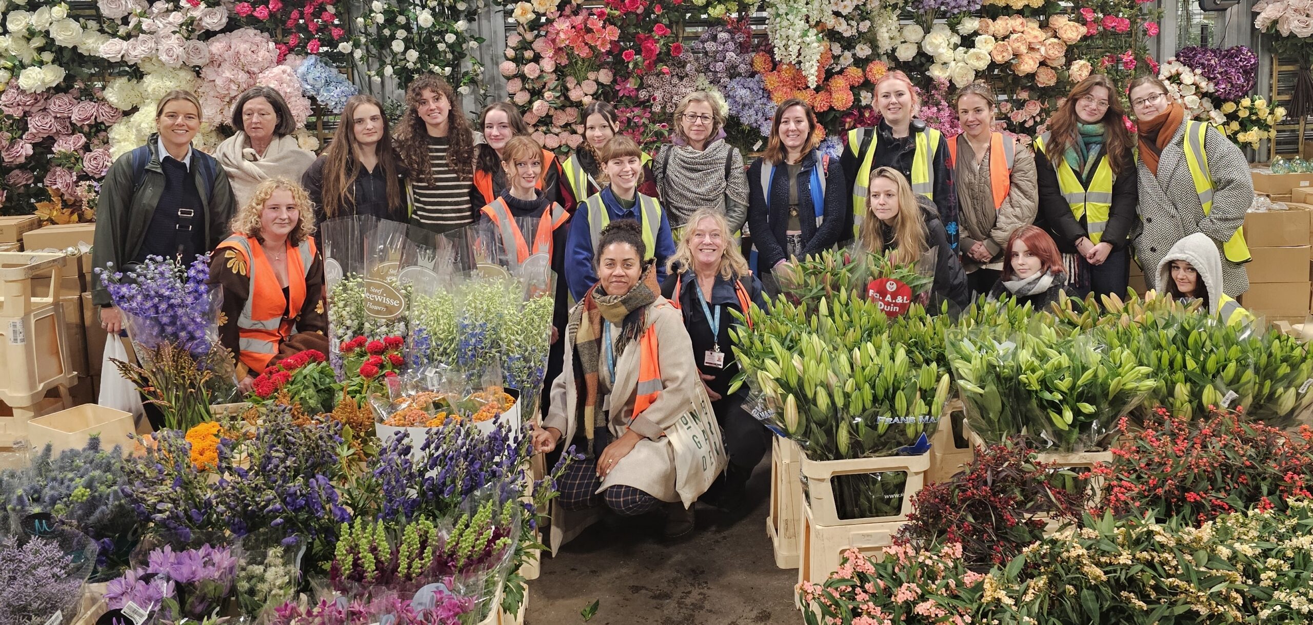 Floristry students inspired by Flower Market visit - New Covent Garden Market